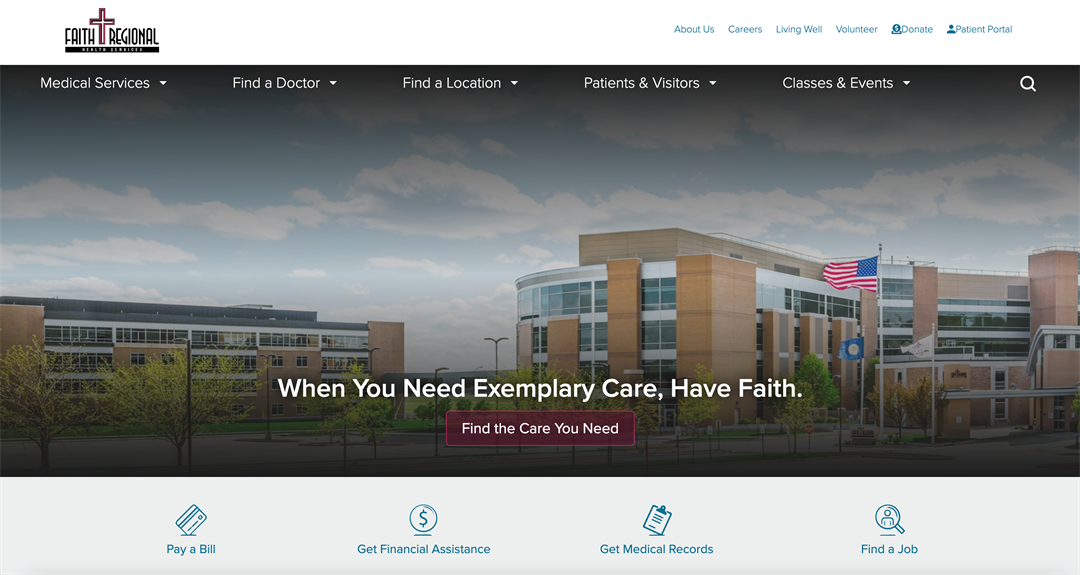 Faith Regional Health Services launches new website - NORTHEAST - NEWS ...