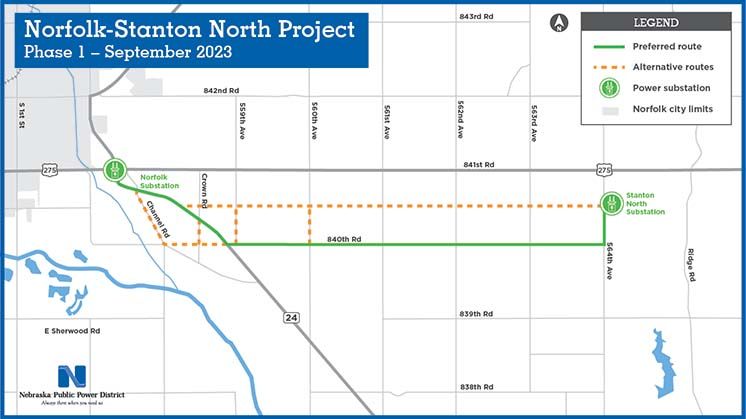 NPPD planning to build a transmission line from Norfolk to Stanton ...
