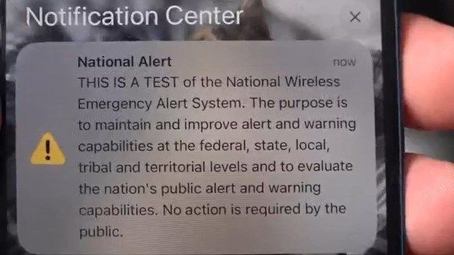 National Phone Alert Test issued all across the country - NORTHEAST ...