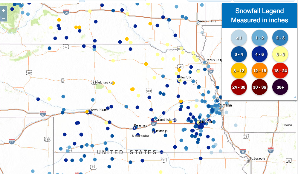 Nebraska remains under snow after heavy statewide snowfall - NORTHEAST - NEWS CHANNEL NEBRASKA
