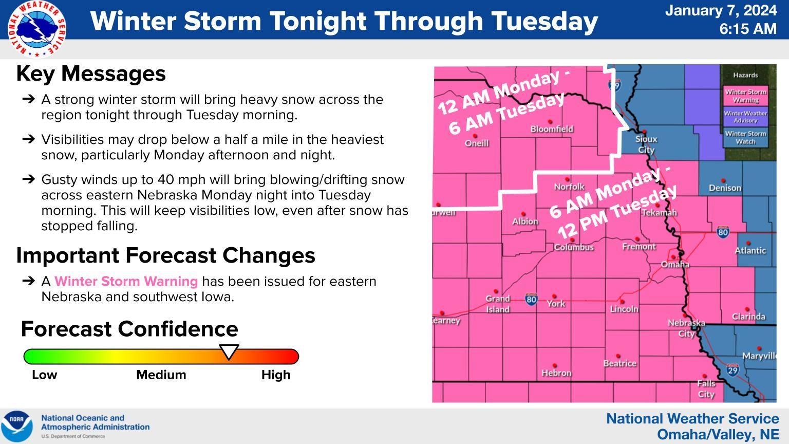 Multiple Nebraska counties in winter storm warning through Tuesday - NORTHEAST - NEWS CHANNEL ...